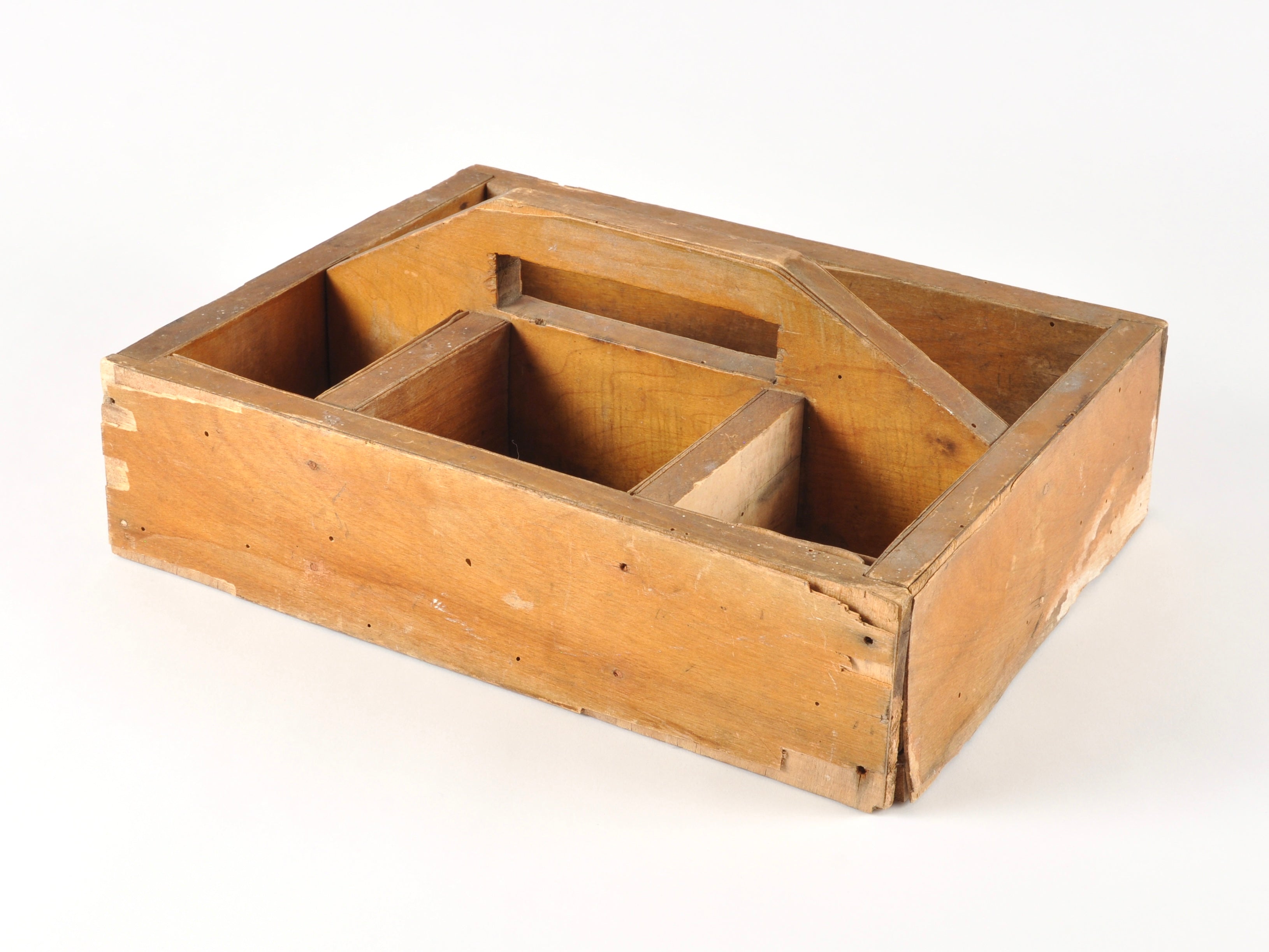 Vintage Wooden Handmade Farmhouse Sectional Tray-Tote Caddy-Rustic Home ...