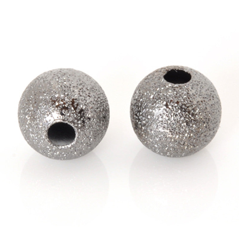Metal-Round Stardust Bead-Black Oxide - Tamara Scott Designs