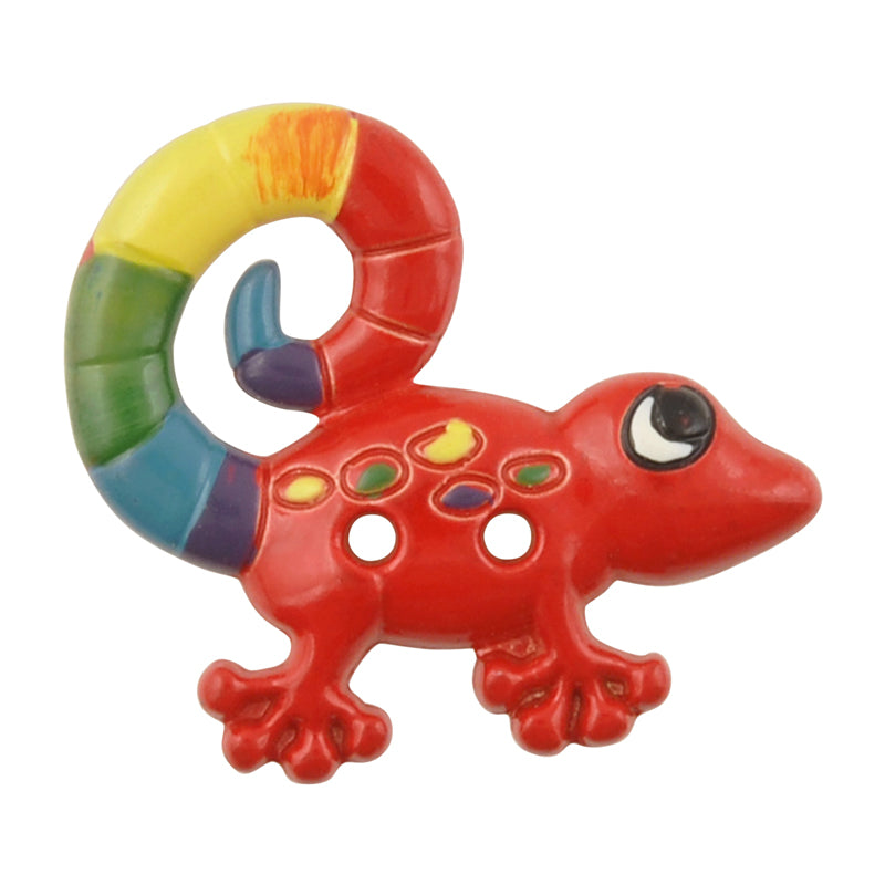 Button - 22mm Button - Two Hole - Go Go Gecko - Tamara Scott Designs