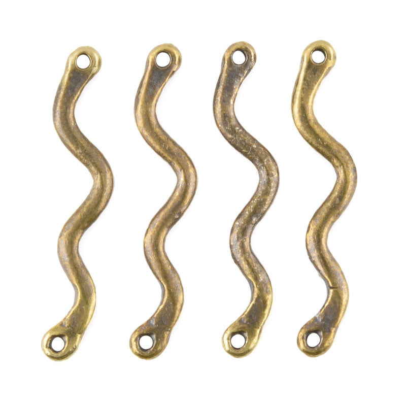 Connectors - Wavy Bar - Bronze - Tamara Scott Designs