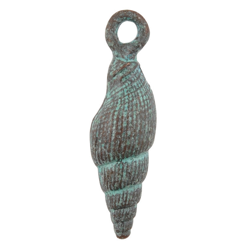 Casting Charm-8x25mm Conical Shell-Patina - Tamara Scott Designs
