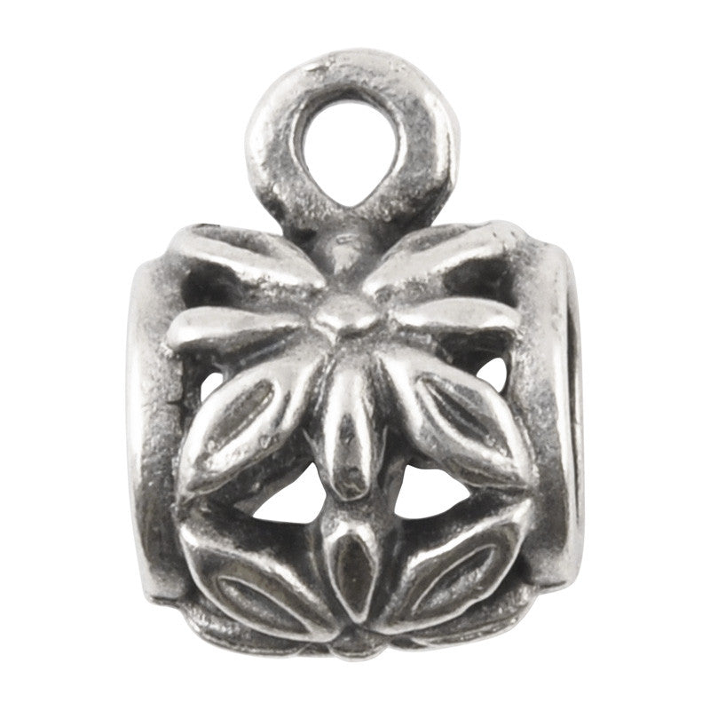 Castings-Flower Bail-Antique Silver-Quantity 1 -Tamara Scott Designs