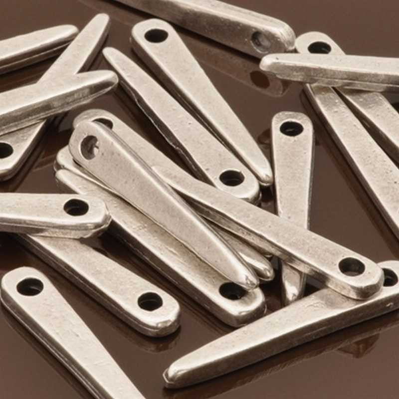 Ceramic Beads - 31mm Dagger - Silver - Tamara Scott Designs