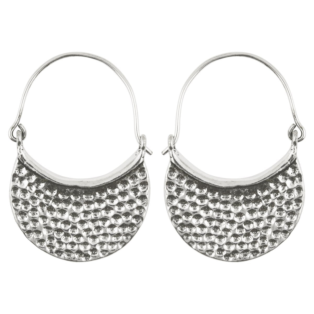 Finished Jewelry-Simple-Brass Hammered Earrings-Silver - Tamara Scott ...