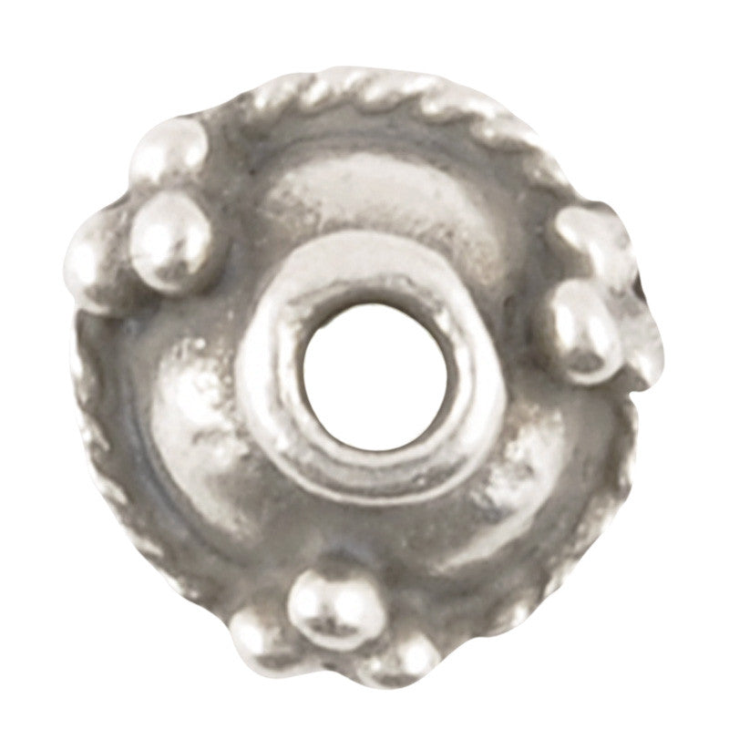 Findings - 9mm Granular Bead Cap - Antique Silver - Tamara Scott Designs