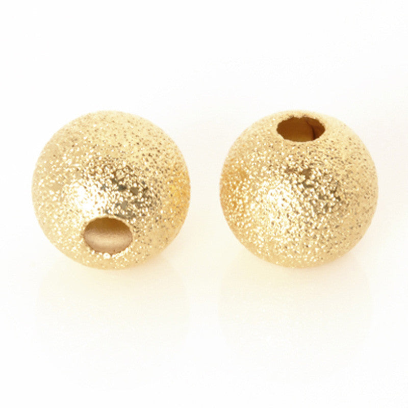 Metal-Round Stardust Bead-Gold - Tamara Scott Designs