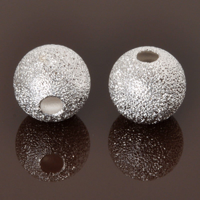 Metal-Round Stardust Bead-Silver - Tamara Scott Designs