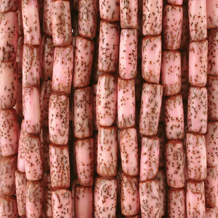 Natural Beads-7x17mm Tube-Salwag-Rose Pink - Tamara Scott Designs