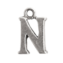 Nunn Design - Pewter - 10mm Charm Initial N - Antique Silver - Tamara ...