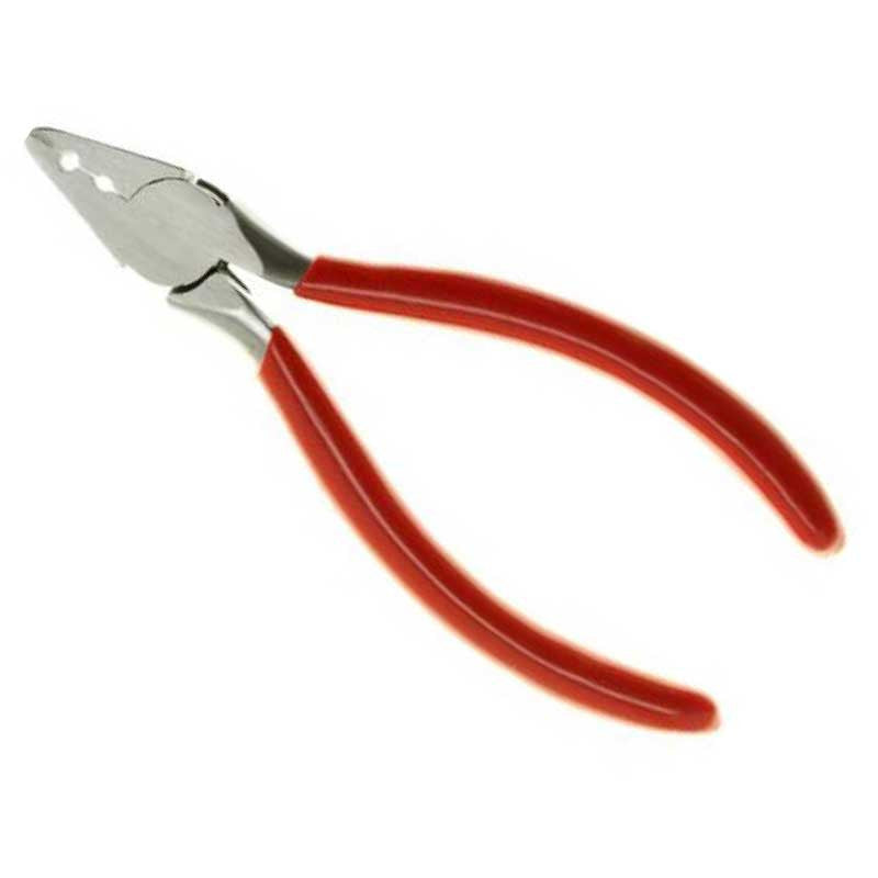 Tools-Fold Over Crimp Pliers-Red Handle - Tamara Scott Designs